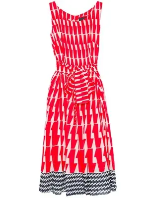 Samantha Sung Aster Midi Dress With Impero Ombre-print