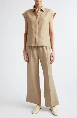 Herno Linen Water Repellent Boxy Vest