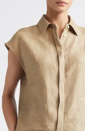 Herno Linen Water Repellent Boxy Vest