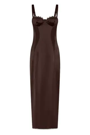 NICHOLAS Dominique Lace Paneled Midi Dress