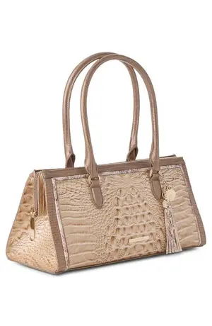 Brahmin Embossed Leather Satchel - Multi
