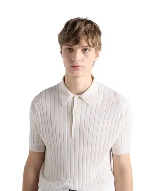 Prada Cashmere And Silk Polo Shirt - White