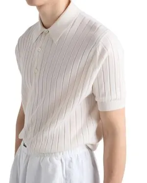 Prada Cashmere And Silk Polo Shirt - White