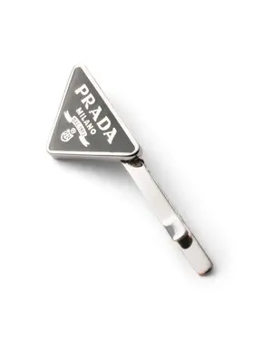 Prada Metal Hair Clips - Black