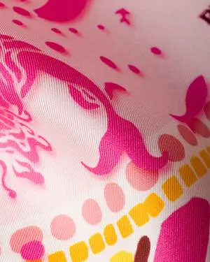Prada Printed Silk Twill Scarf 55 - Yellow