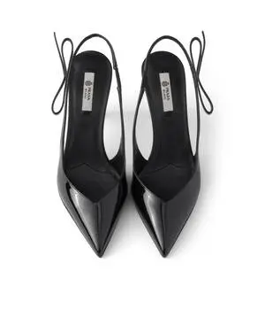 Prada Patent Leather Slingback Pumps