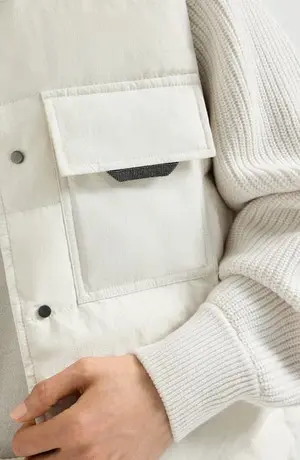 Brunello Cucinelli Knit Down Coat - Ivory