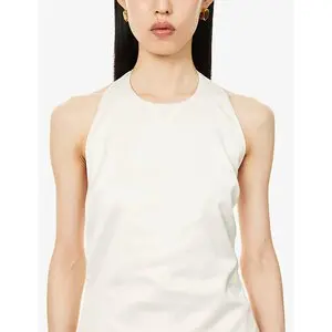 THE COUTURE CLUB Halterneck Sleeveless Satin Top - Ivory