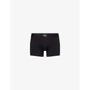 Calvin Klein Archive Pack Of Three Stretch-cotton Trunks - Black