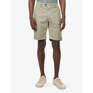 Corneliani Knee-length Chino Woven Shorts - Green Coloured 053