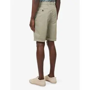 Corneliani Knee-length Chino Woven Shorts - Green Coloured 053