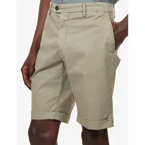 Corneliani Knee-length Chino Woven Shorts - Green Coloured 053