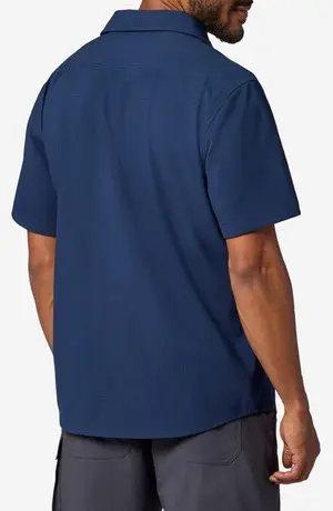 MARMOT Airexchange Solarshield Upf Short Sleeve Button-up Shirt - Nightfall Navy