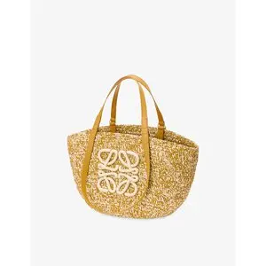 Loewe X Paula's Ibiza Eclipse Medium Raffia Basket Bag - Mustard