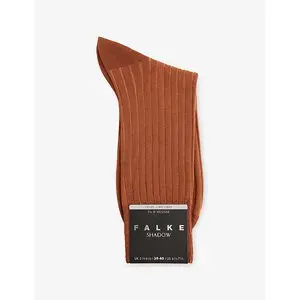 Falke Shadow Striped Cotton Socks - Rosewood