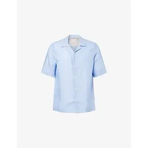 Paul Smith Short-sleeve Linen Shirt - Blue