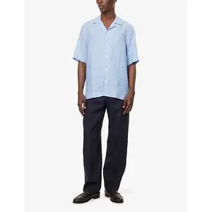 Paul Smith Short-sleeve Linen Shirt - Blue