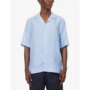 Paul Smith Short-sleeve Linen Shirt - Blue