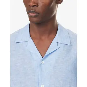 Paul Smith Short-sleeve Linen Shirt - Blue