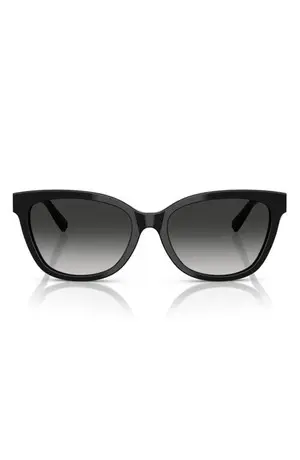 Tiffany & Co. 55mm Gradient Cat Eye Sunglasses - Black/grey Gradient