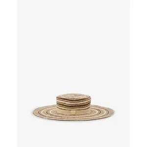 REISS Striped Straw Sun Hat
