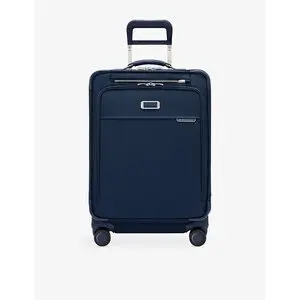 Briggs & Riley Compact Checked Expandable Spinner Suitcase 61cm - Navy