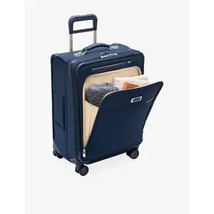 Briggs & Riley Compact Checked Expandable Spinner Suitcase 61cm - Navy