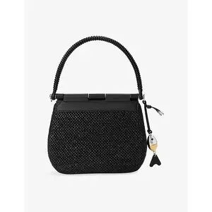 Loewe X Paula's Ibiza Pescador Medium Raffia Cross-body Bag - Black