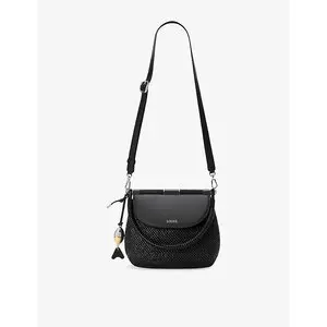 Loewe X Paula's Ibiza Pescador Medium Raffia Cross-body Bag - Black