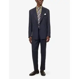 Corneliani Long-sleeve Pointed-collar Linen Shirt