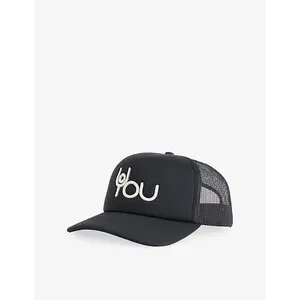 NOW YOU LIVE Logo-embroidered Trucker Cap - Black