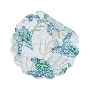 C&F HOME Cape Canaveral Reversible Round Set Of 6 Placemats 17