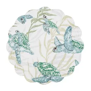 C&F HOME Cape Canaveral Reversible Round Set Of 6 Placemats 17