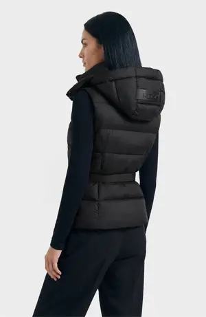 Rudsak Cassidy Down Vest With Removable Hood And Pouch Belt