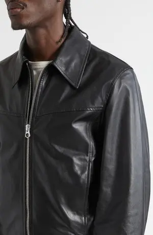 LEMAIRE Leather Blouson Biker Jacket