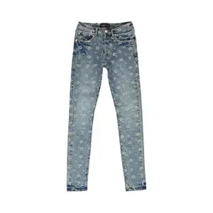PURPLE BRAND Monogram Jacquard Skinny Jeans
