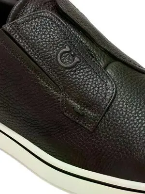 FERRAGAMO Gancini-embossed Leather Sneakers