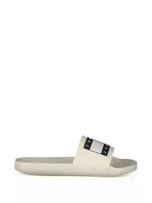 Tommy Hilfiger Logo Patch Slides - Neutrals