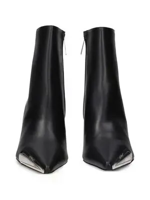 Off-White Metal-cap Stiletto Ankle Boots
