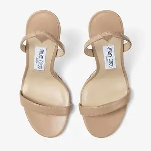 JIMMY CHOO Jenn 100 Nappa Leather Sandals - Chai