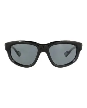 Gucci Round Frame Sunglasses - Black Black Grey (gg1622s/30014933/001)