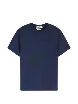 MC2 SAINT BARTH Embroidered-logo Cotton-crepe T-shirt - Blue