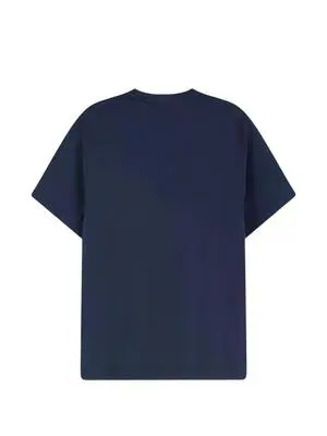MC2 SAINT BARTH Embroidered-logo Cotton-crepe T-shirt - Blue