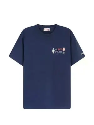 MC2 SAINT BARTH Embroidered-motif T-shirt - Blue