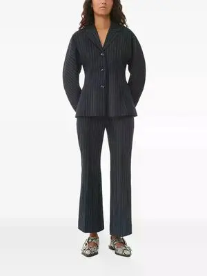 GANNI Striped Flared Trousers