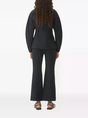 GANNI Striped Flared Trousers