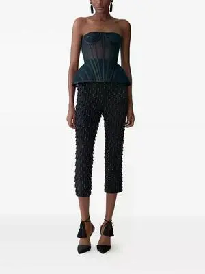 Carolina Herrera Strapless Tulle Bustier