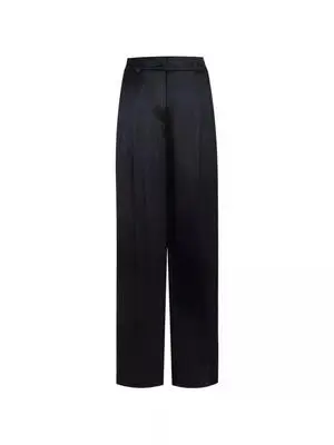 Peserico Satin Wide-leg Trousers - Blue