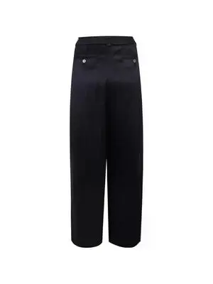 Peserico Satin Wide-leg Trousers - Blue
