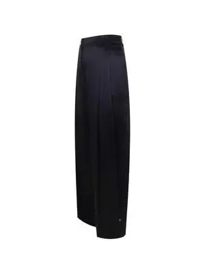 Peserico Satin Wide-leg Trousers - Blue